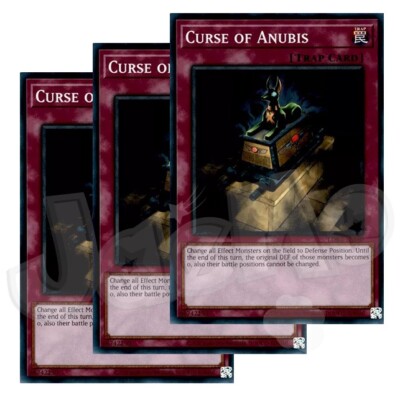 Yugioh - Curse of Anubis x 3 - NM - Plus Free Holographic Card | eBay