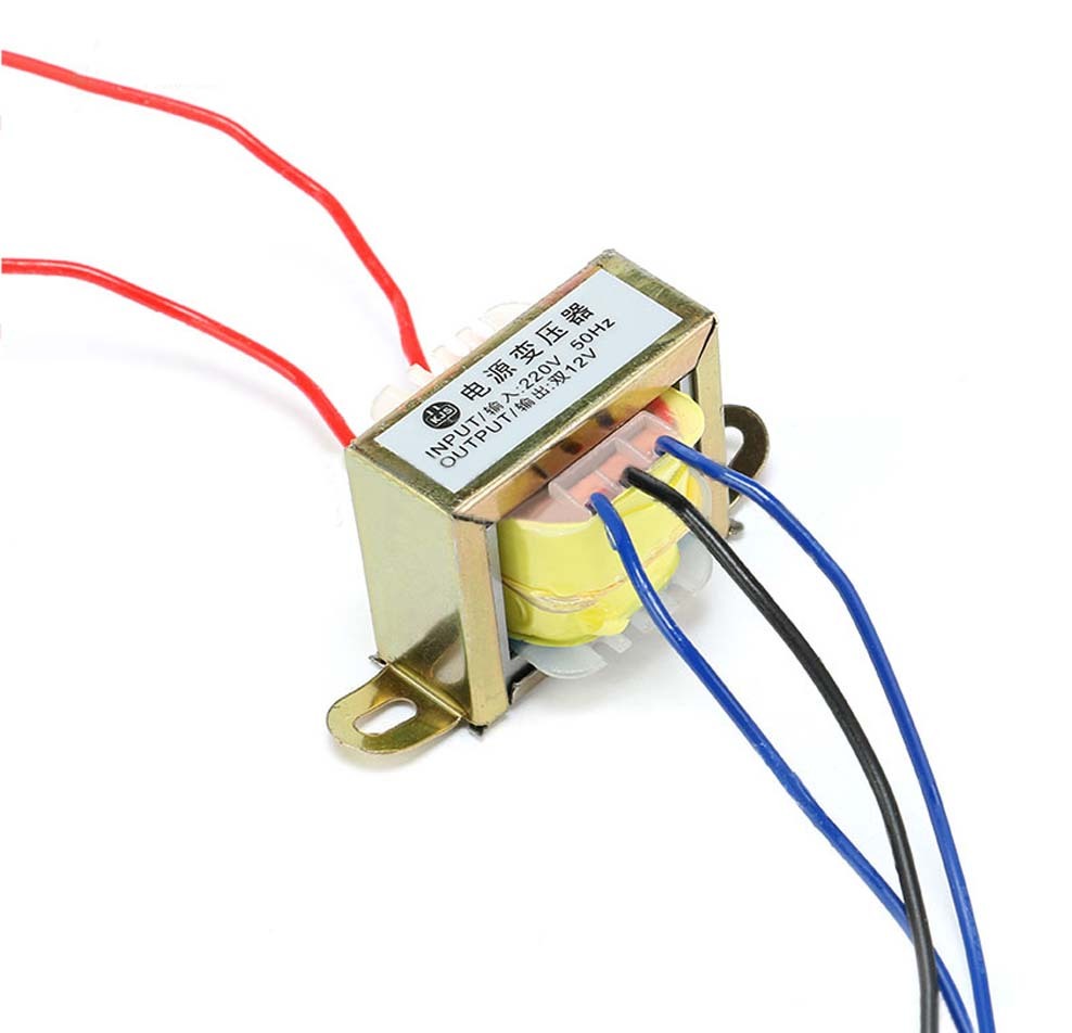1x 3W 2*12V 3W Dual 12V Power Transformer Input 220V 50Hz - Output Dual ...
