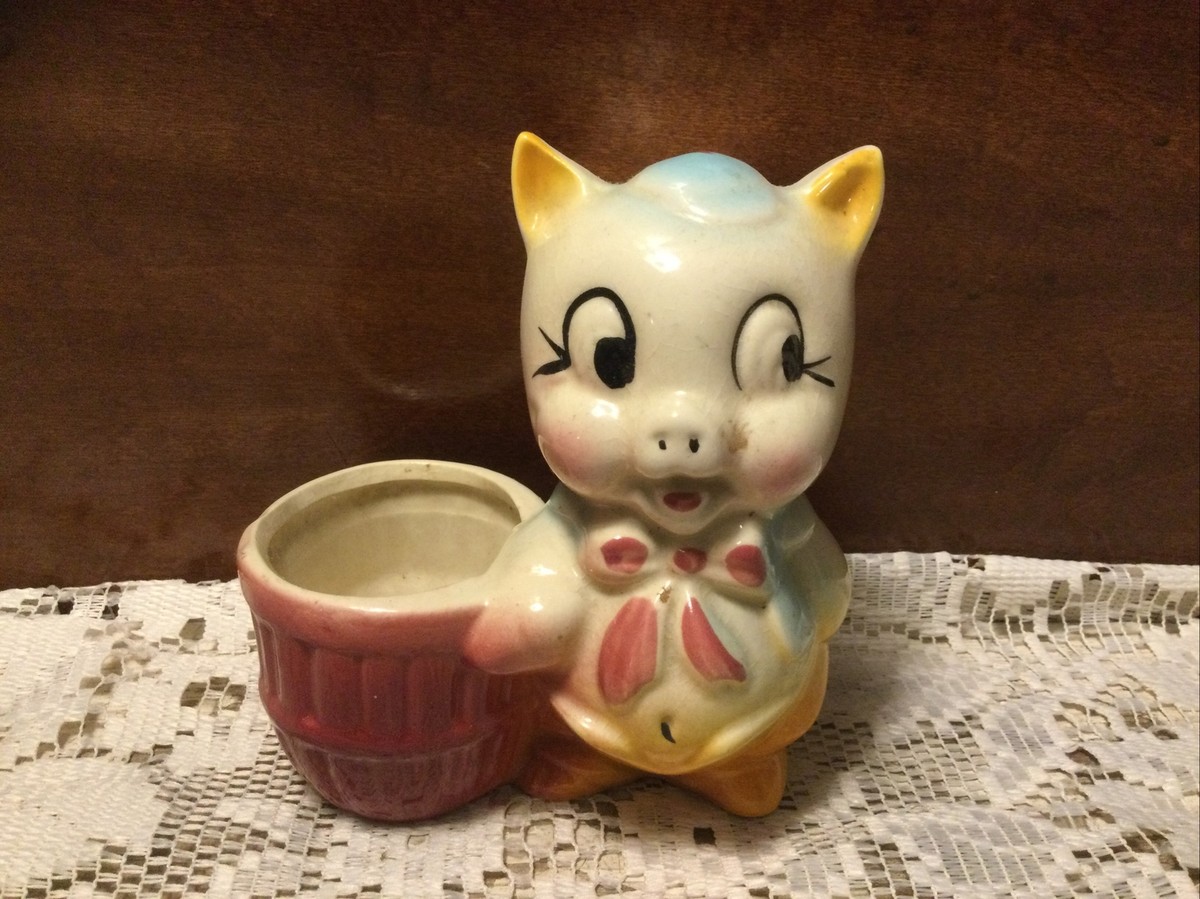 Vintage Ceramic Pig Planter