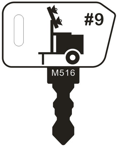5 Ignition Starter Keys 14644 M516 for Terex Generation 7 Dumptruck ADT ...