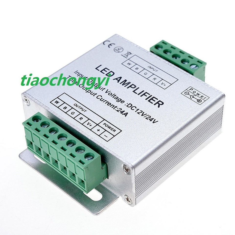 4CH Channel Circuit RGBW Amplifier For 5050 RGB(W) Color LED Strip ...