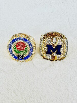 2 PCS Michigan Wolverines Championship Ring, US SHIP Rose bowl And NC ...