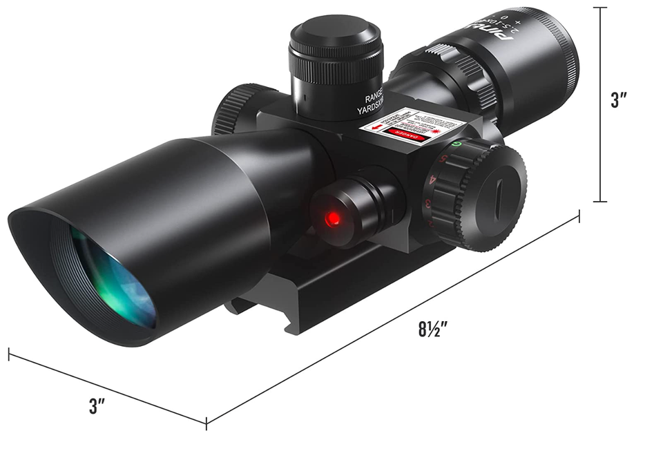 PINTY 2.5-10x40 EG Riflescope Red Green Dual Illuminated Mil Dot+Red ...