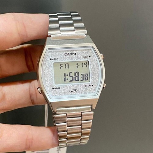 Casio B640WDG-7D Popular Vintage Design Glitter Face Ladies Digital ...
