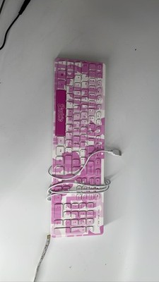 Barbie Pink Wired Keyboard Ergonomic USB Culturefly | eBay