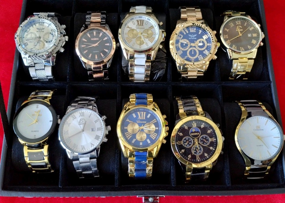 Set10 NEW Men's Watches CLOSEOUT OVERSTOCK CLEARANCE DEAL Men Watch Lot ...