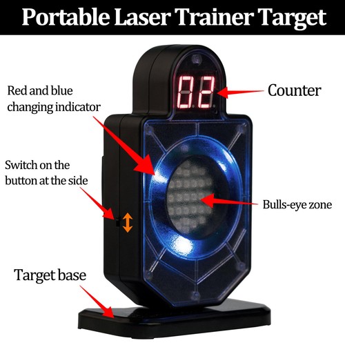 Portable Laser Trainer Target for Reactive Laser Shooting and Dry Fire ...