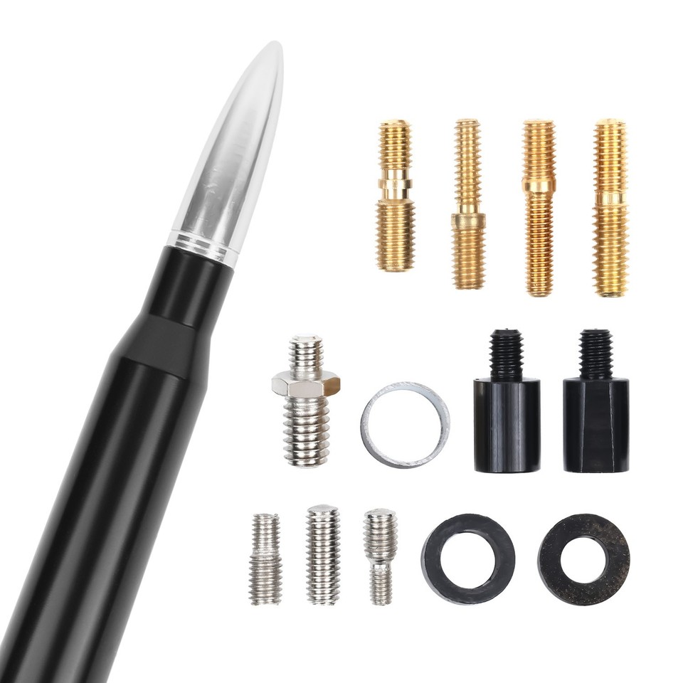 Bullet Style 5.3" short Silver Black Antenna Mast for Ford Bronco 2021 ...