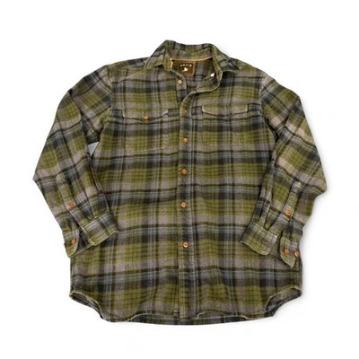 Orvis Flannel Shirt Adult Men’s M Plaid Thick Outdoor Hunt Fish ...