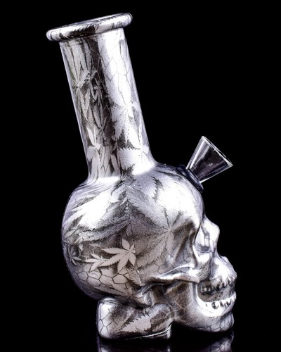 GRIM RIPPER Bong Mini BONG Glass Water Pipe COOL Hookah Skull Bongs ...