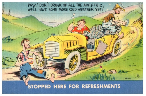 Stopped Here For Refreshments Funny Postcard | eBay