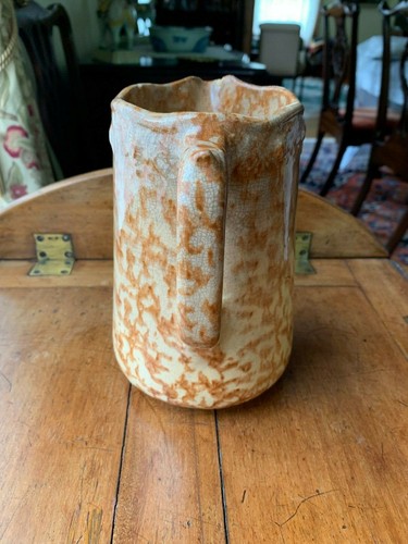 Antique English Yellow Spatterware or Spongeware Buttermilk Pitcher ...