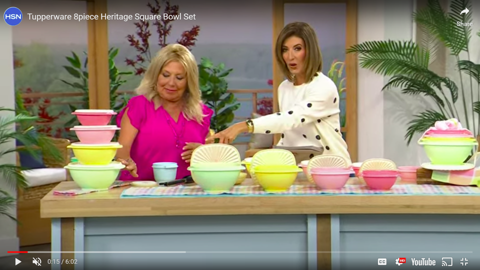 Tupperware® 8-piece Heritage Square Bowl Set | eBay