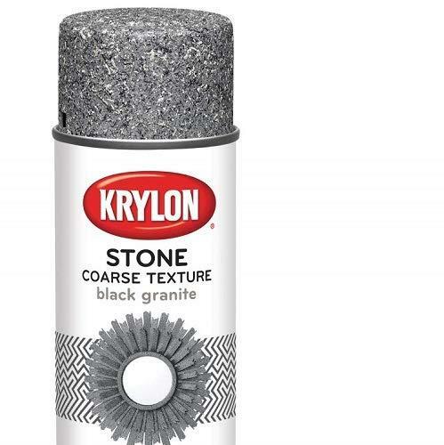 Krylon K18201 Coarse Stone Texture Finish Spray Paint Black Granite 12 ...