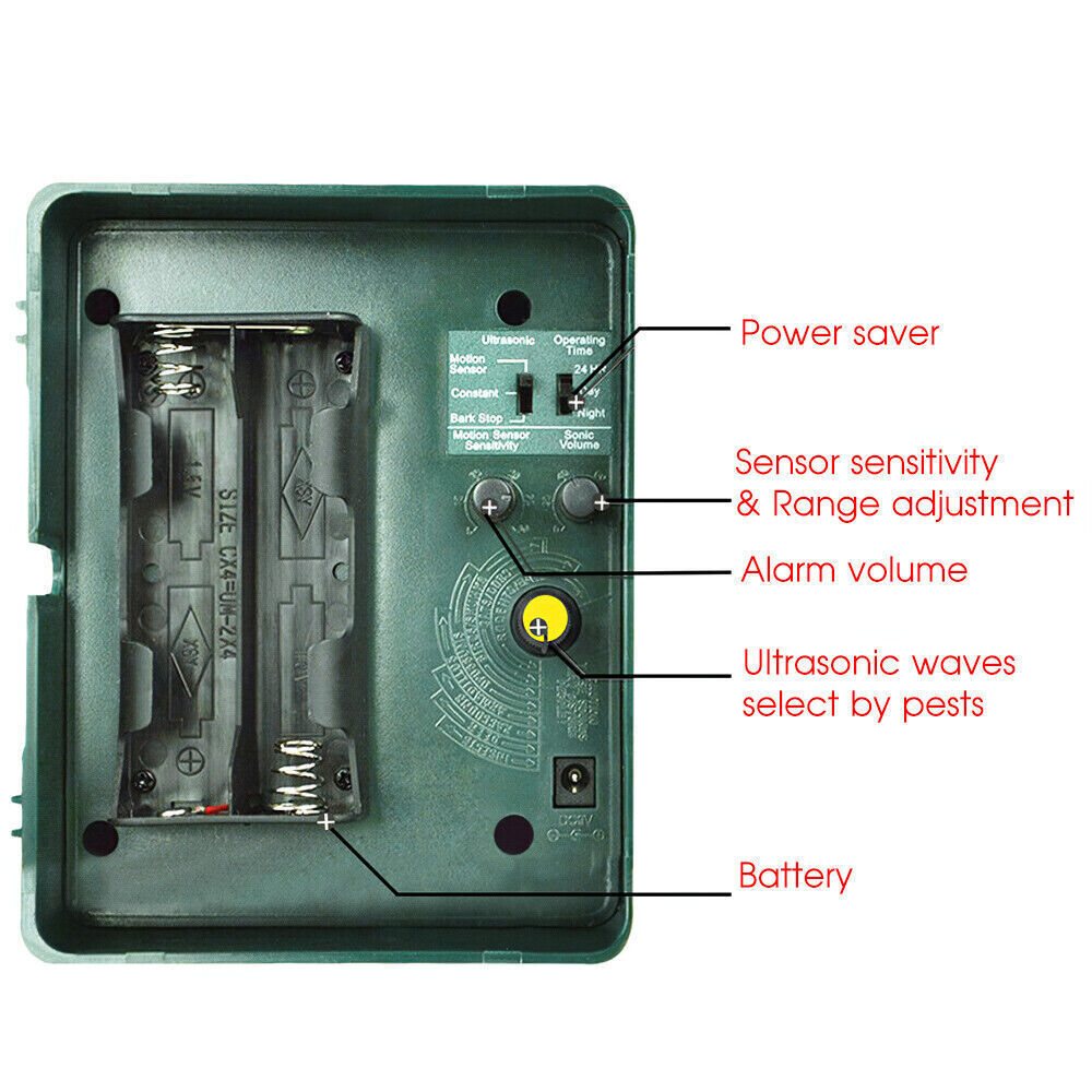 Repeller Bird Ultrasonic Repellent Deterrent Seagull Crow Cat Rats ...