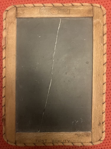 Antique Student Slate Chalk Board 11X8" 2-Sided Natl. School Slate Corp ...