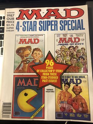 Vintage Mad Magazine 4-Star Super Special #61 Winter 1987 ET, Pac-Man ...