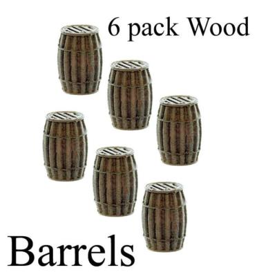 Old Wood Barrels 6 Pack O Scale Model Detailing comes FINISHED for you ...
