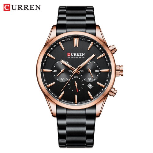 CURREN Men Watch Multifunctional Steel Wristwatch Luxury Gold Male ...