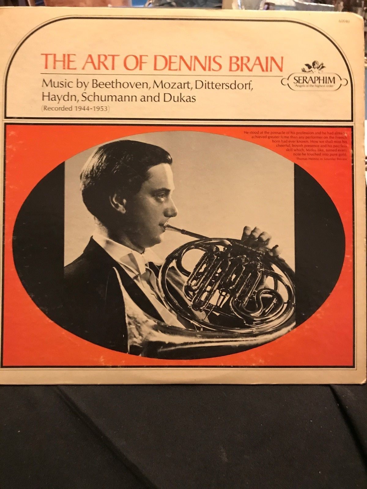 Art of Dennis Brain Beethoven Mozart Schumann Dukas NM/M Angel/Seraphim ...