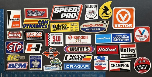 Lot (30) Vintage Racing Decals NASCAR NHRA Garage Automotive Toolbox ...