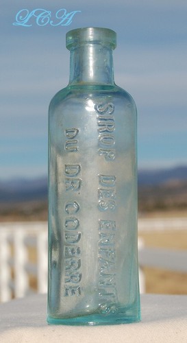 Antique MORPHINE laced baby TEETHING SYRUP quack medicine bottle SIROP ...