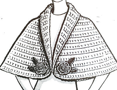 2678 Vintage Design CAPELET Pattern to Crochet (reproduction) Sz 8-16 ...