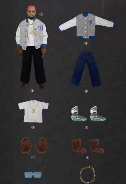 GOON Original 1/6 Scale 12" Kanye West Graduation Dropout Bear Action ...