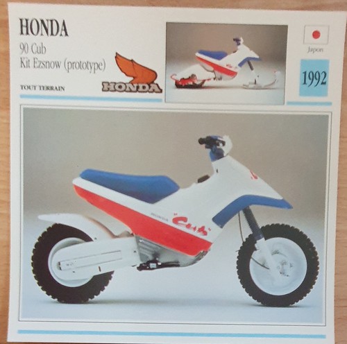 Carte moto HONDA 90 CUB KIT EZSNOW PROTOTYPE collection Atlas motorbike ...
