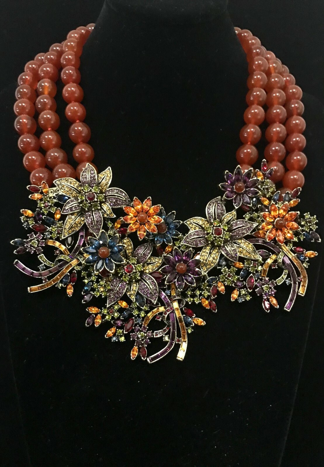 SIGNED HEIDI DAUS BREATHLESS CRYSTAL NECKLACE SPECTACULAR SHOWSTOPPER ...