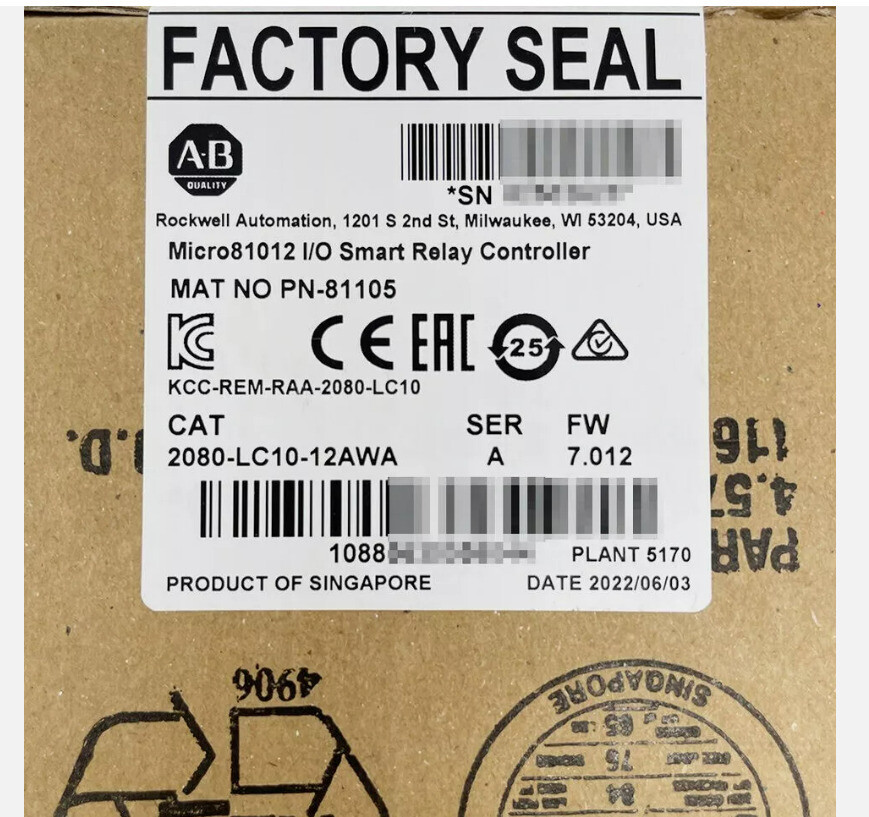 New Factory Sealed 2080-LC10-12AWA Micro810 12 l/O Smart Relay ...