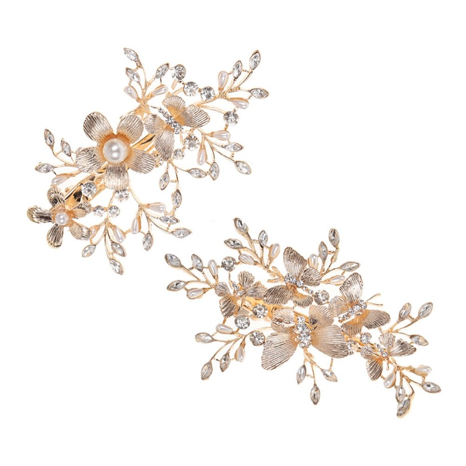 4 pcs Wedding Bride Hair Clips Wedding Clips Rhinestone Bridal Hair ...