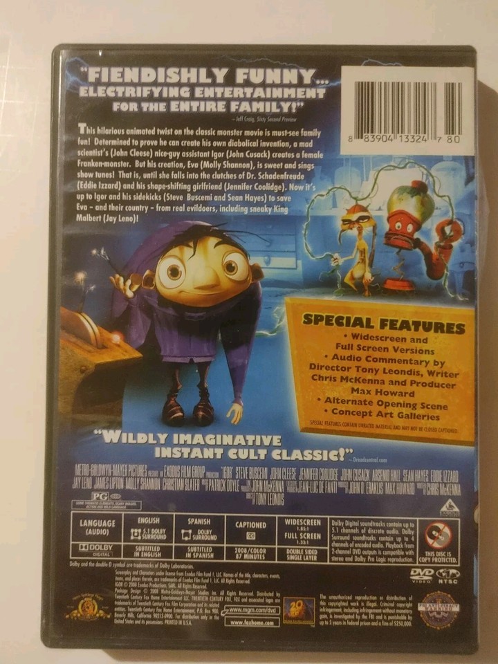 Igor (DVD, 2008) 883904133247 | eBay