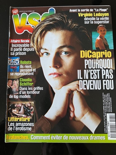 VSD Magazine 3/02/2000; L. DiCaprio/ Virginie Ledoyen/ Claudia Schiffer ...