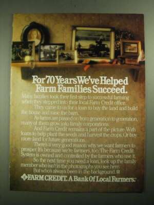 1987 Farm Credit Ad - For 70 Years We've Helped Farm Families Succeed ...