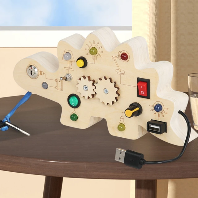 Wooden Fidget Toy Busy Board Sensory Activities | eBay