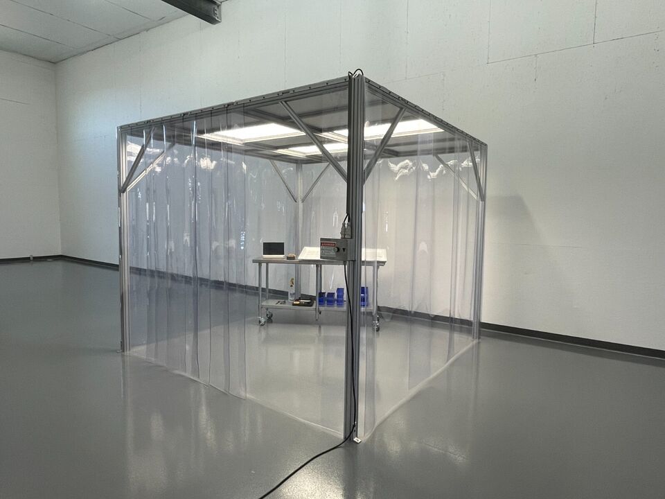 12' x 12' SOFT Wall Clean Room ISO8 class 100,000 HEPA Filter Cleanroom ...