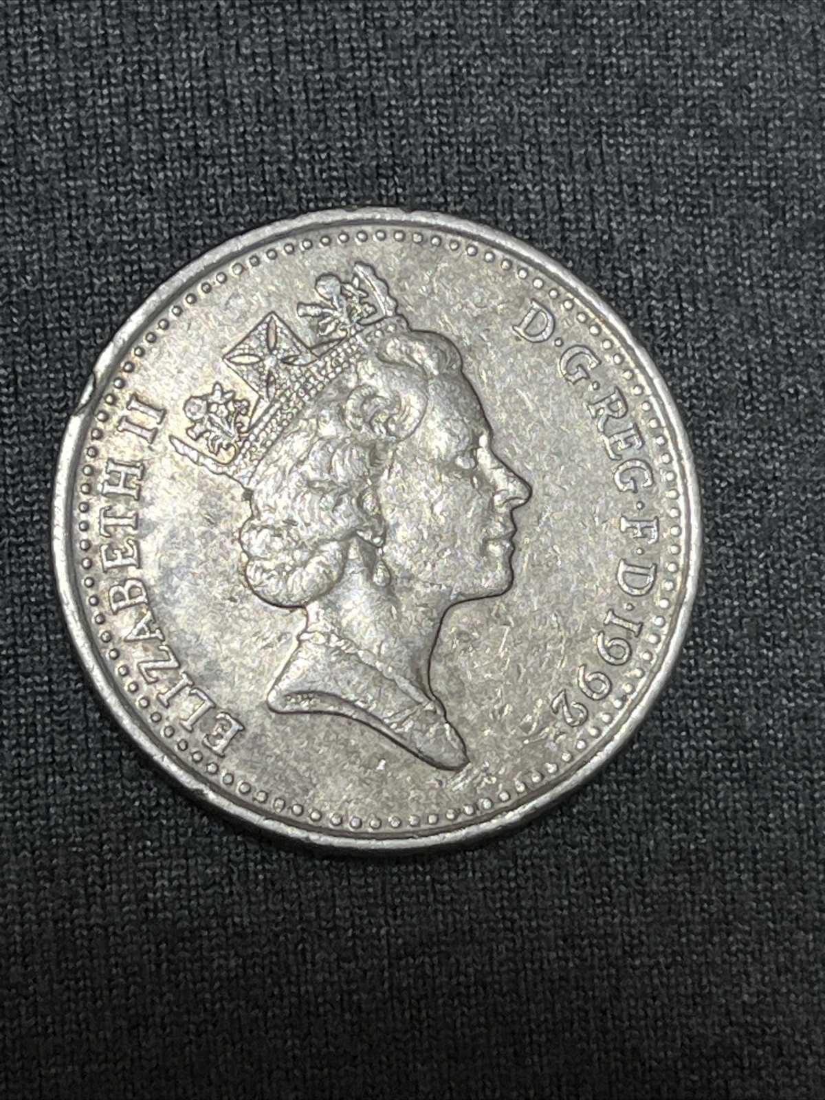 COLLECTOR COIN Queen Elizabeth II British 10 Pence 1992 Coin DG Reg FD ...