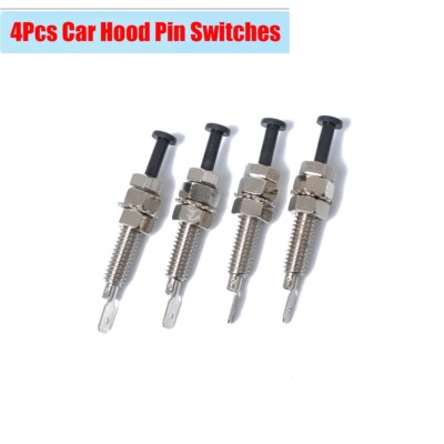 4Pcs Auto Car Truck Bonnet Alarm Light Hood Door Pin Switch Security ...