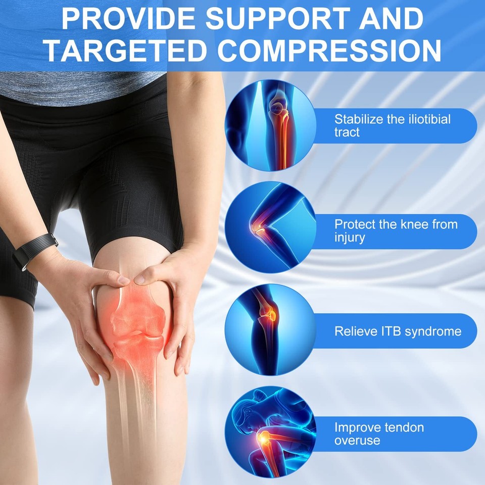 IT Band Compression Wrap Adjustable Strap for Iliotibial Band and Knee ...