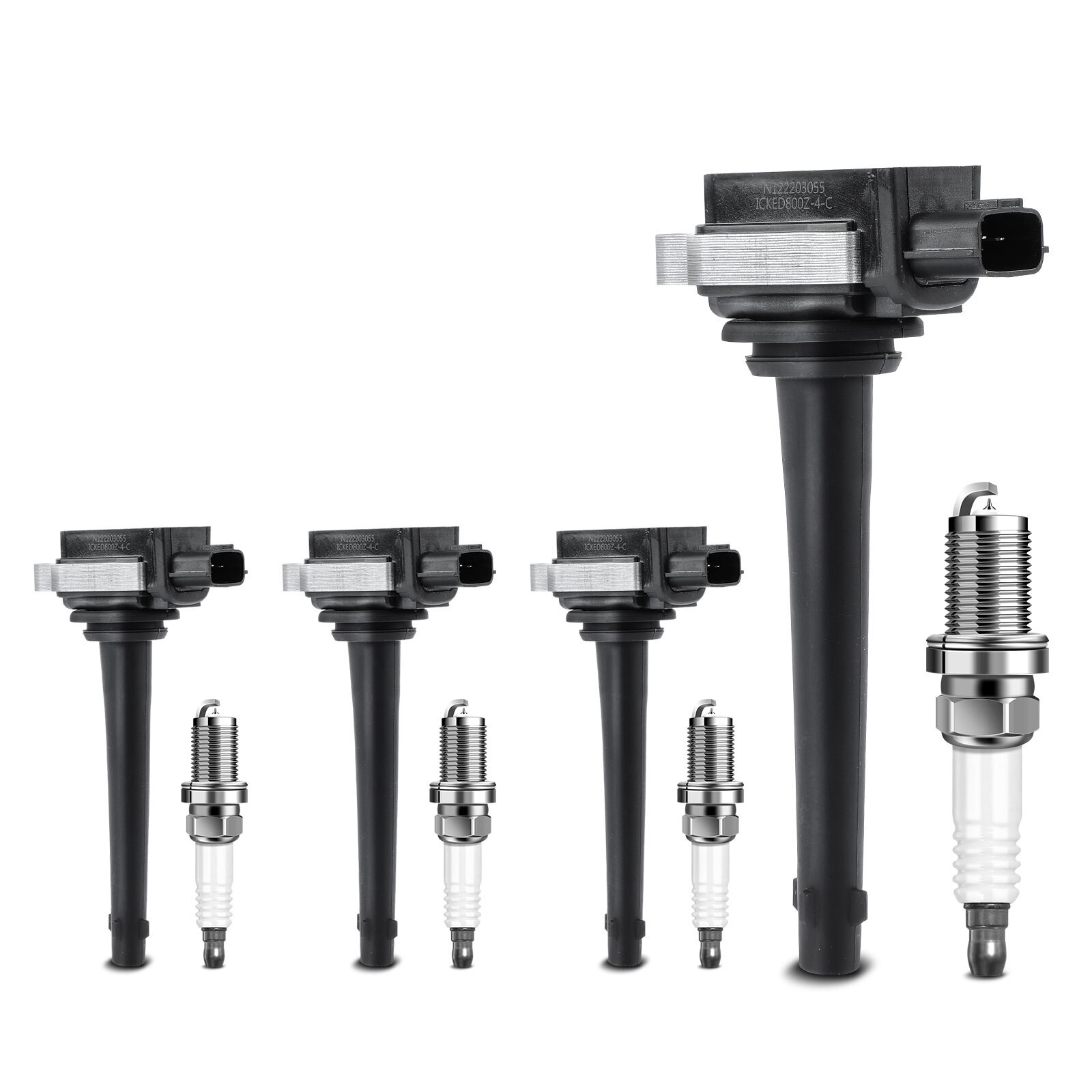 4x Ignition Coil & 4x Spark Plug for Nissan X-Trail T31 Tiida C11 2006 ...