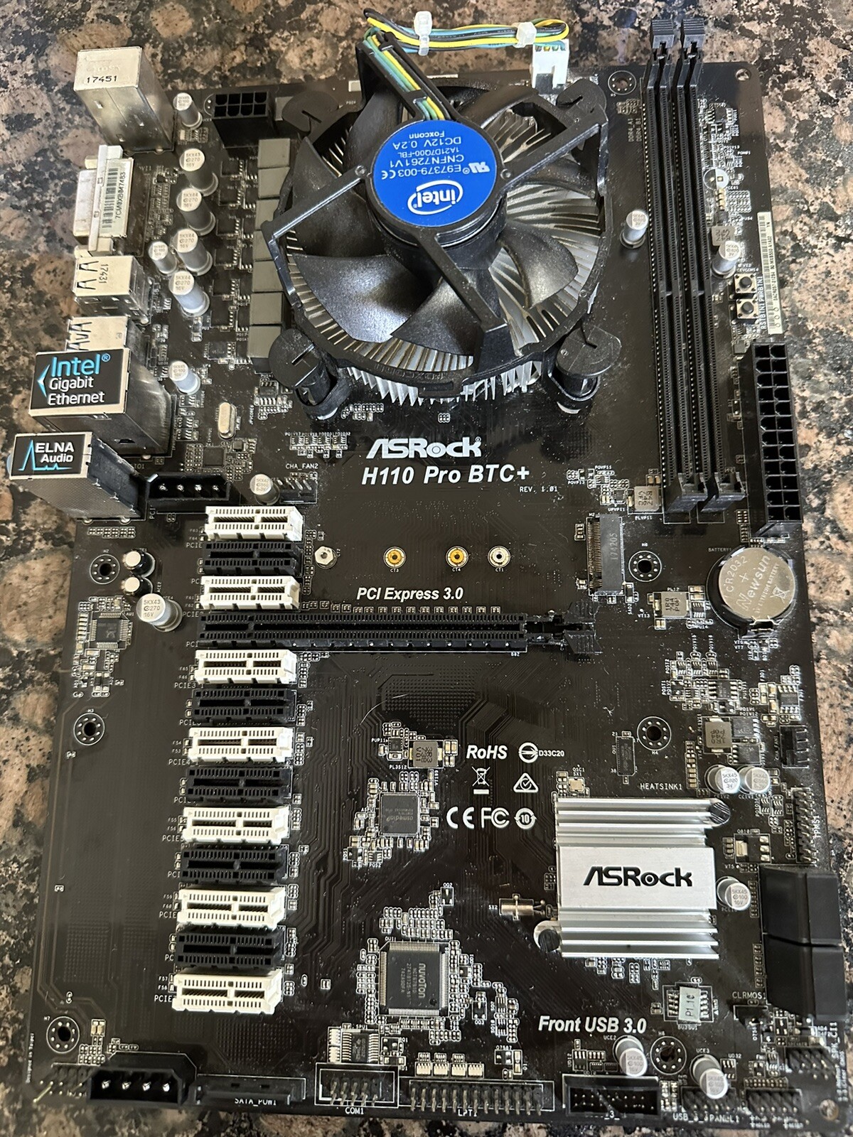 ASRock H110 Pro BTC+ ATX Motherboard For Mining W Intel CPU Crypto ...