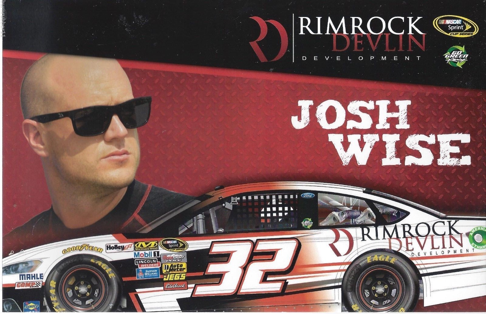 2015 JOSH WISE "RIMROCK DEVLIN" #32 NASCAR SPRINT CUP B/B POSTCARD | eBay