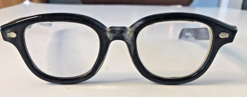 Vintage Nerd Eyeglasses Eye Glasses Frames Black Geek Retro Thick ...
