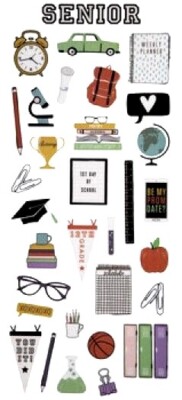 Senior HIgh School Prom Locker Graduation Bookbag Paper Studio Glitter ...