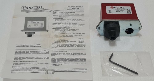 POTTER PS40-2A SUPERVISORY PRESSURE SWITCH PS40A 1340402 | eBay