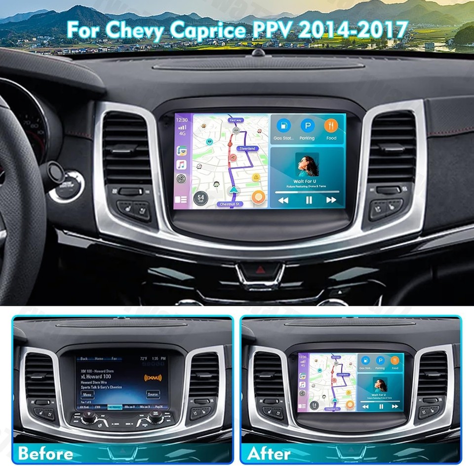 4+64G Android 15 For Chevy Caprice PPV20 14-2017 9'' Car Stereo Radio ...
