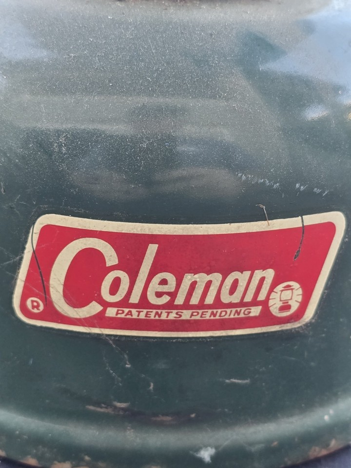 Vintage Coleman Model 228F Double Mantle Lantern Big Hat Green Untested ...