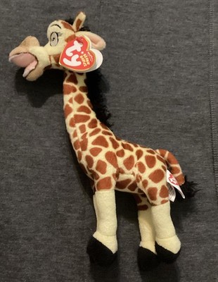 Ty Beanie Baby Melman Giraffe Madagascar 2 Escape to Africa 2008 Plush ...