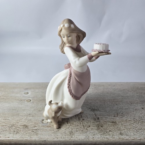 Vintage Daisa Spain 1991 Lladro Young Girl W/ Dog "None for You" 7.5"T ...